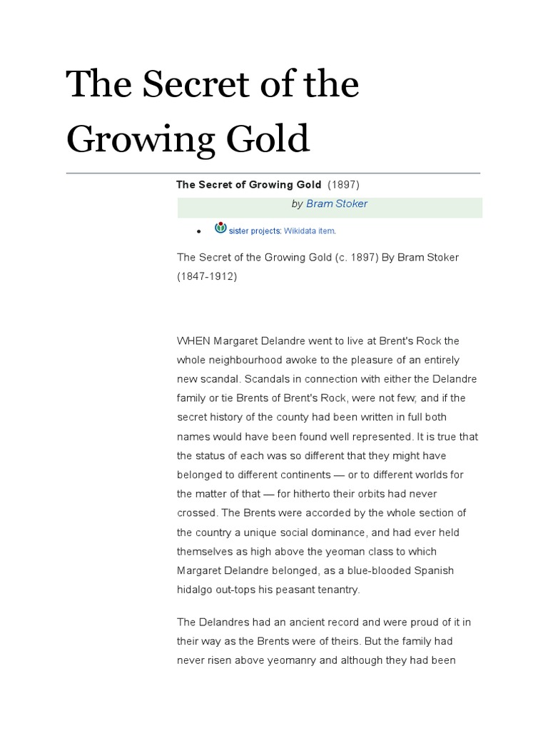 The Secret of The Growing Gold | PDF