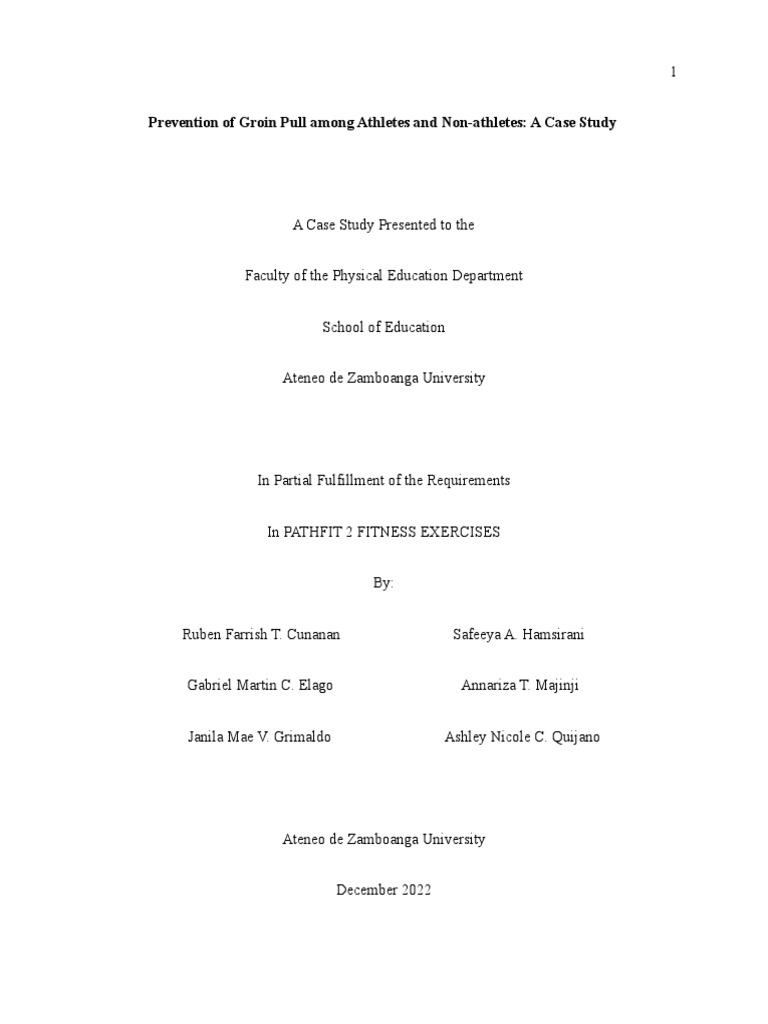 GROUP 5 - Case Study | PDF | Human Leg | Physical Therapy