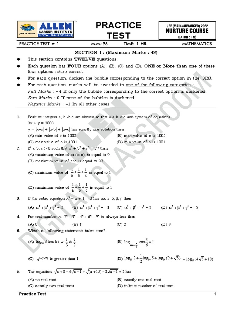 Class 12 Math Notes | Download Free PDF | Numbers | Triangle