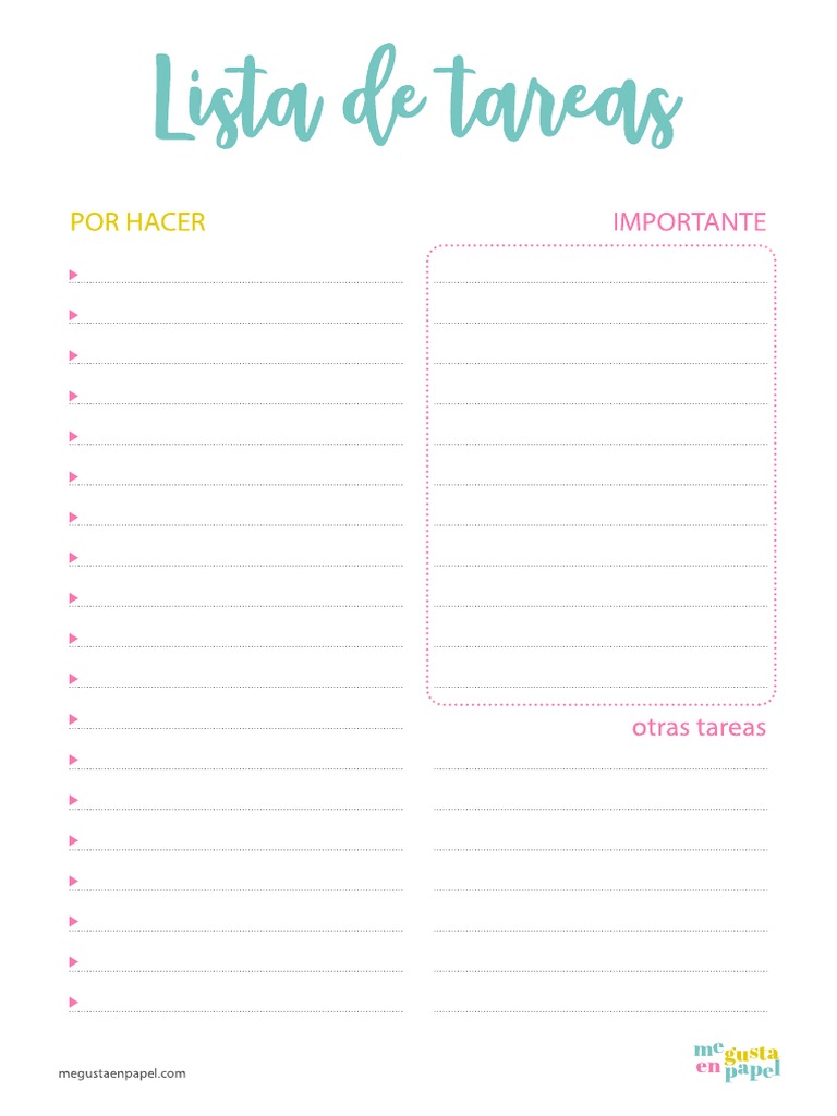 Megustaenpapel.com Check List Para Imprimir 2 | PDF