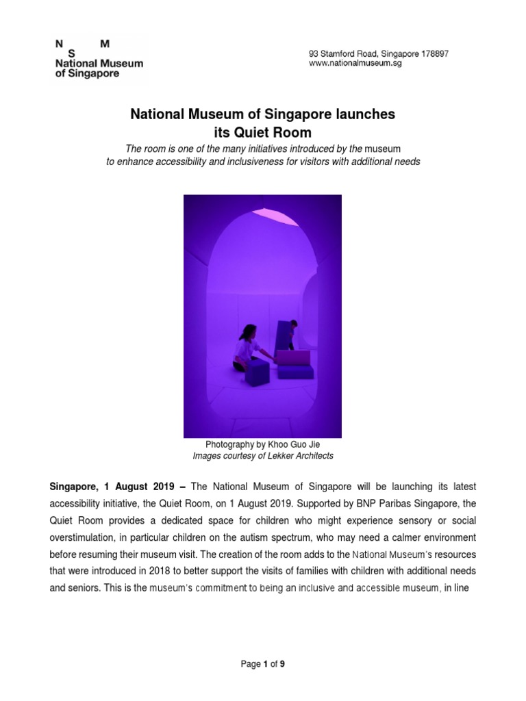 National Museum's Quiet Room Launch | PDF | Museum | Cognitive Science