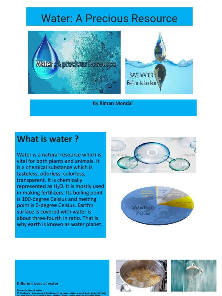 Water A Precious Resource | PDF | Water | Fresh Water