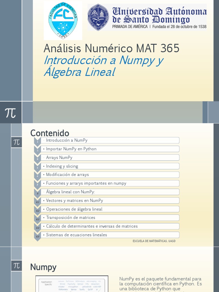 Introducción A Numpy y Álgebra Lineal | PDF | Informática | Ciencias de ... Introducción A Numpy y Álgebra Lineal | PDF | Informática | Ciencias de ...