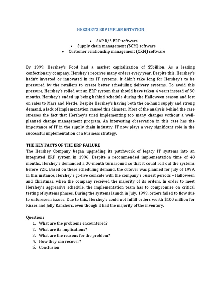 CASE STUDY_HERSHEYS | PDF