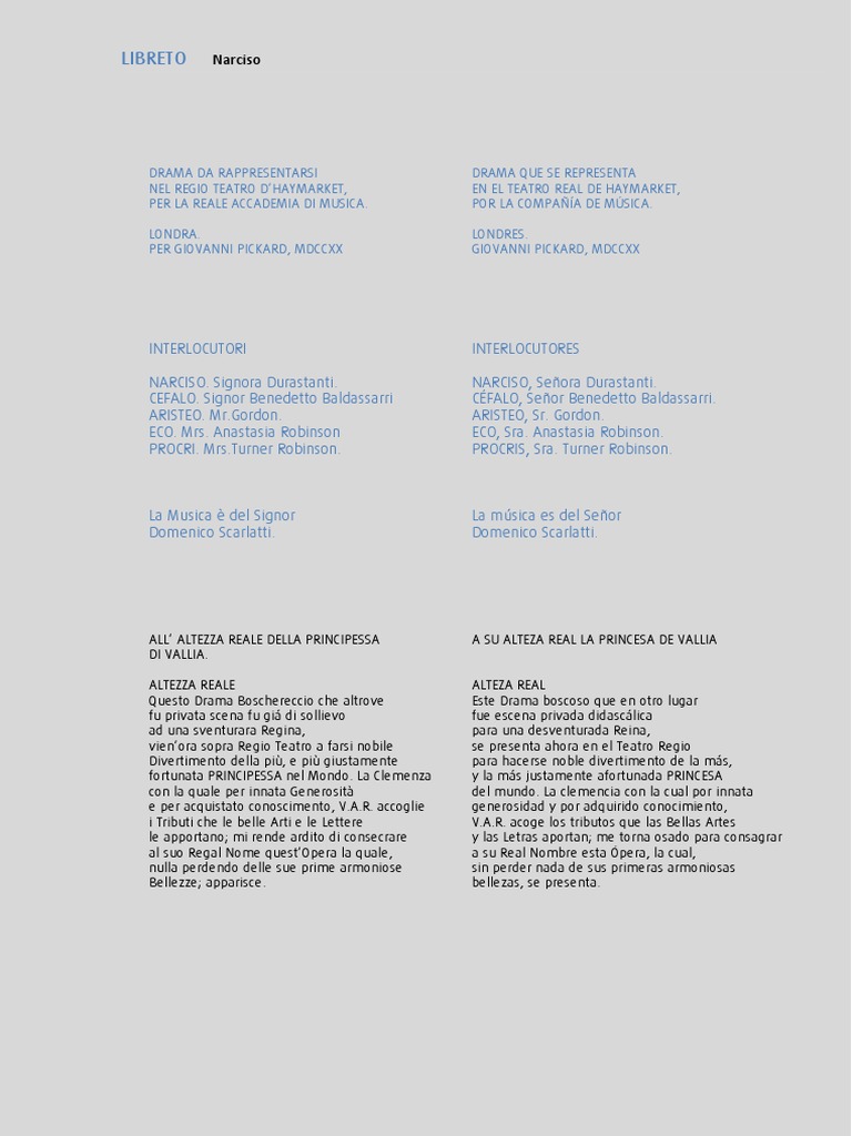 Narciso Libreto Caste | PDF