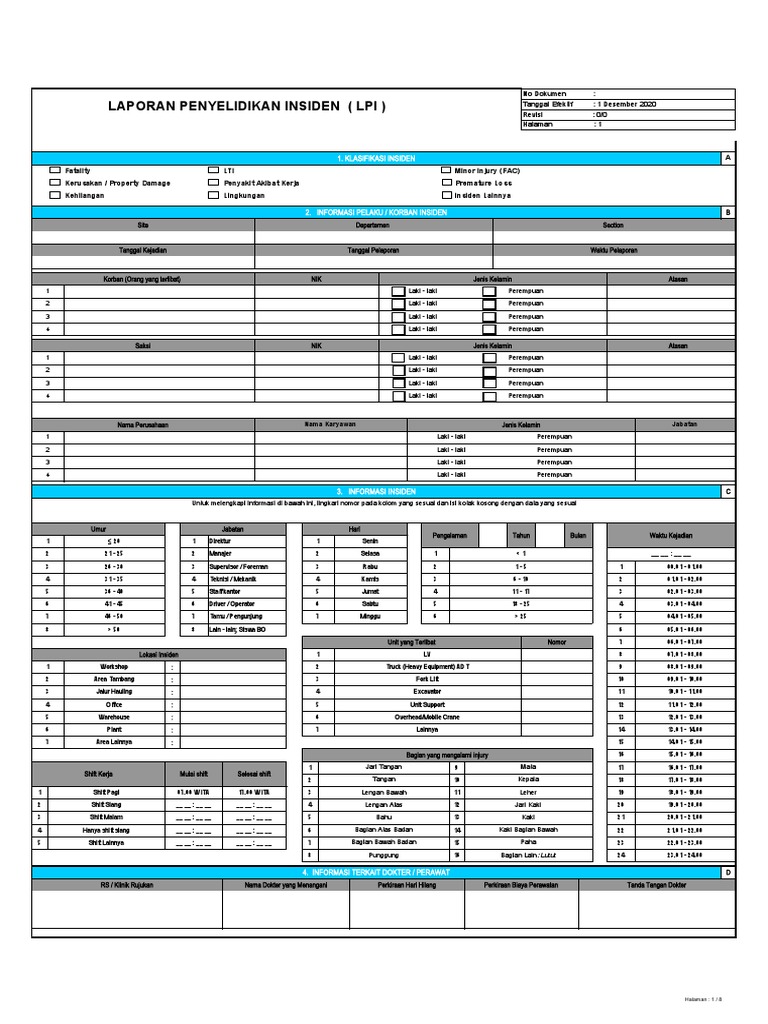 Form 48. Laporan Penyelidikan Insiden | PDF