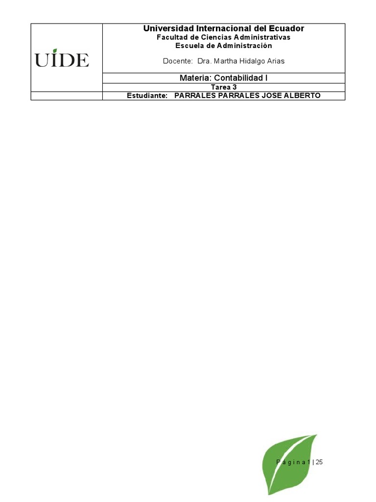 Tarea 3 | PDF | normas internacionales de INFORMACION FINANCIERA ...