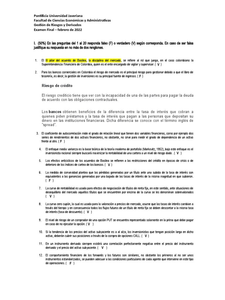 Examen Final - 2022 | PDF | Opción (Finanzas) | Inversiones