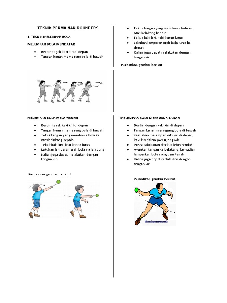 TEKNIK DASAR PERMAINAN ROUNDERS | PDF