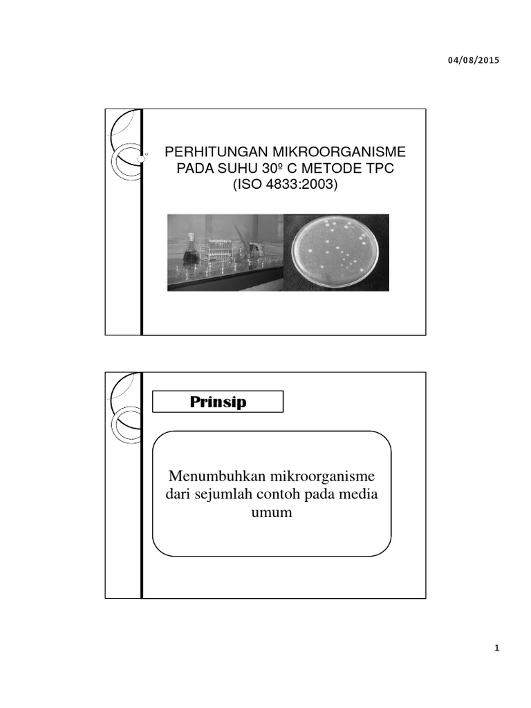 Pengujian TPC Metode Pour Plate | PDF