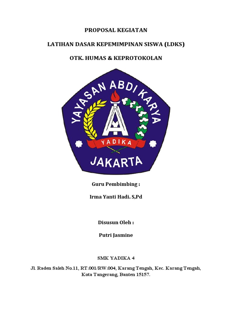 Proposal LDKS SMK YADIKA 4 2025 | PDF