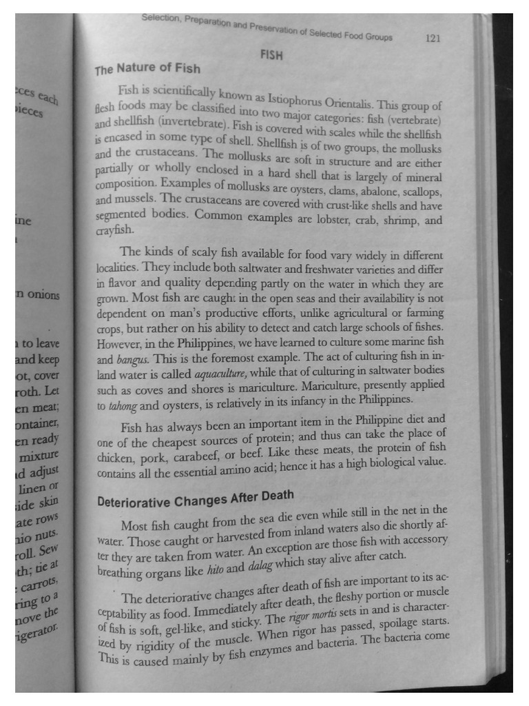 Fish and Shellfish (FSM 112) - Anya E. Tabal II - (BTVTEd) - Study ...