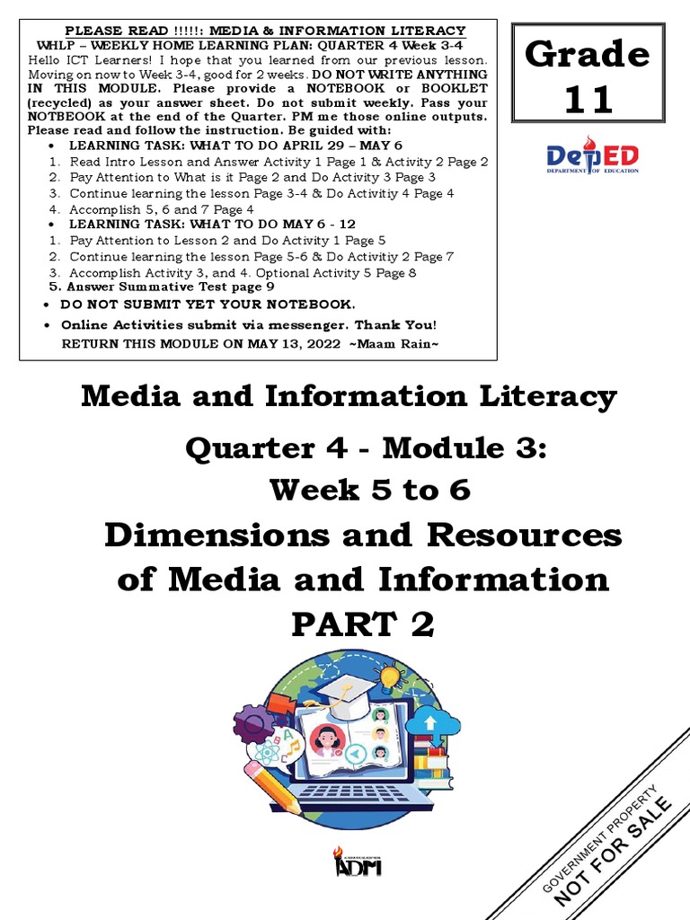 Module 3 - Lesson 1 and 2-FINAL | PDF | Media (Communication) | Mass Media
