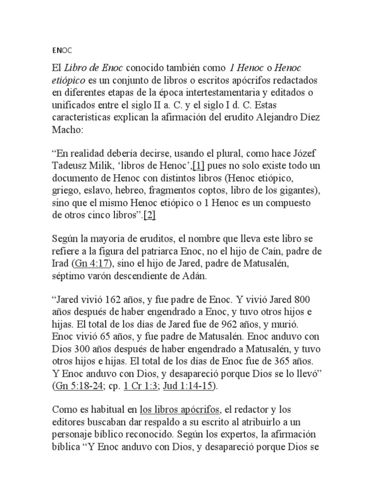 Análisis del Libro de Enoc y su Canonización | PDF | Libro de Enoc | Biblia
