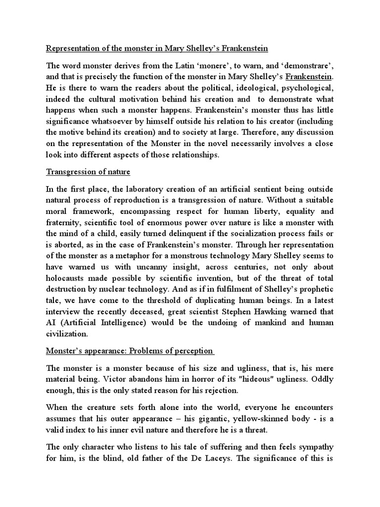 Representation of Monster | PDF | Monsters | Eve