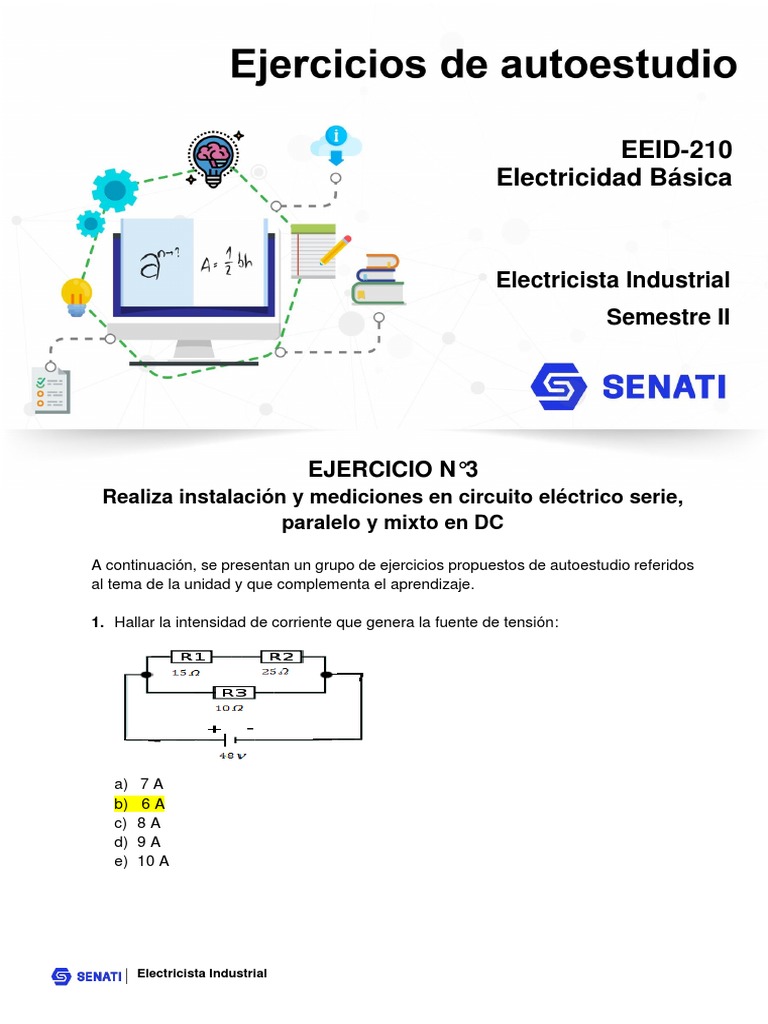 Eeid Eeid-210 Ejercicio t003 | PDF | voltaje | Electricidad