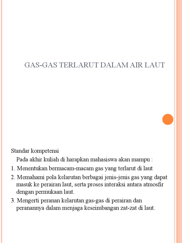 Modul Gas Terlarut Kuliah | PDF | Ilmu Sosial | Teknologi & Rekayasa