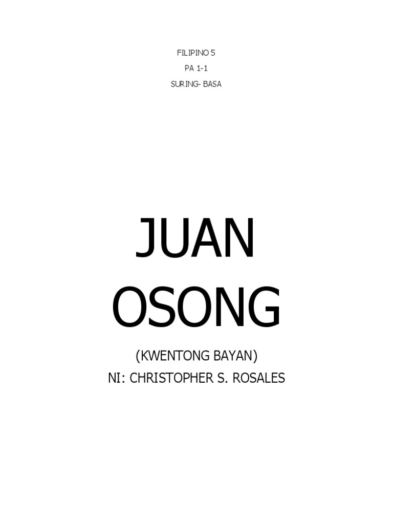 Juan Osong | PDF