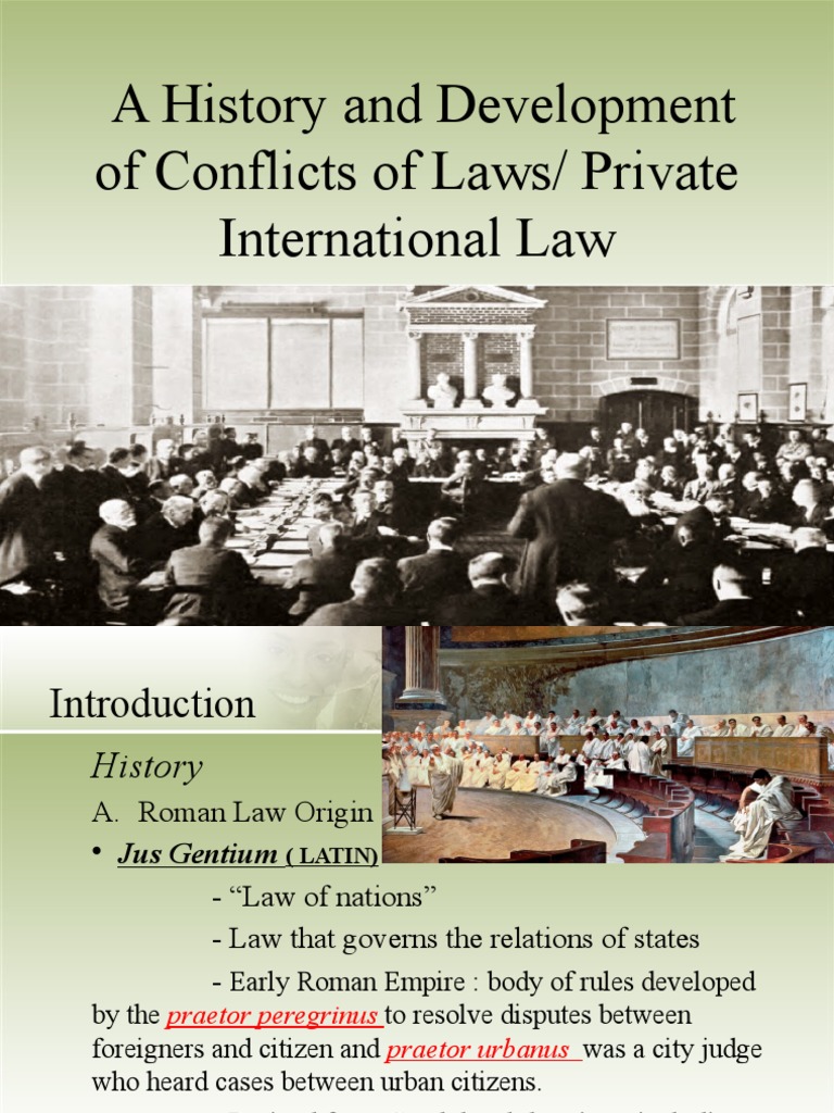 History of Private International Law | PDF | Comity | International Law