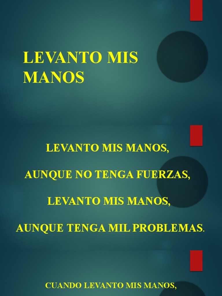 Levanto Mis Manos | PDF