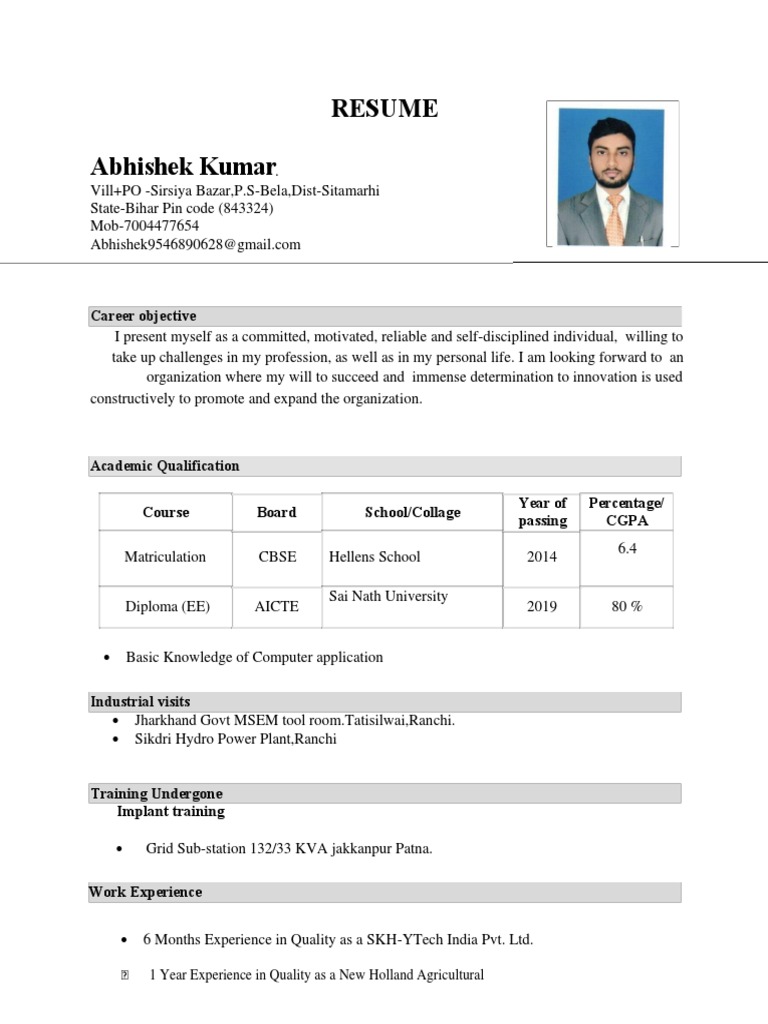 Abhishek Resume 2021 | PDF