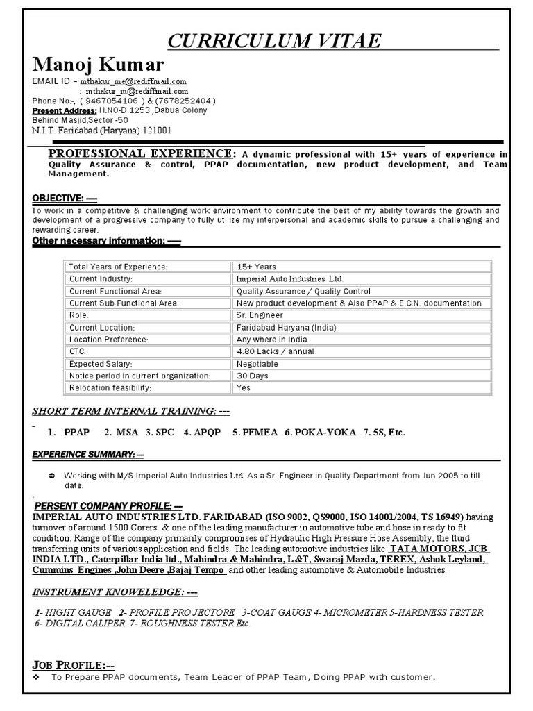 Manoj Kumar (New) | PDF