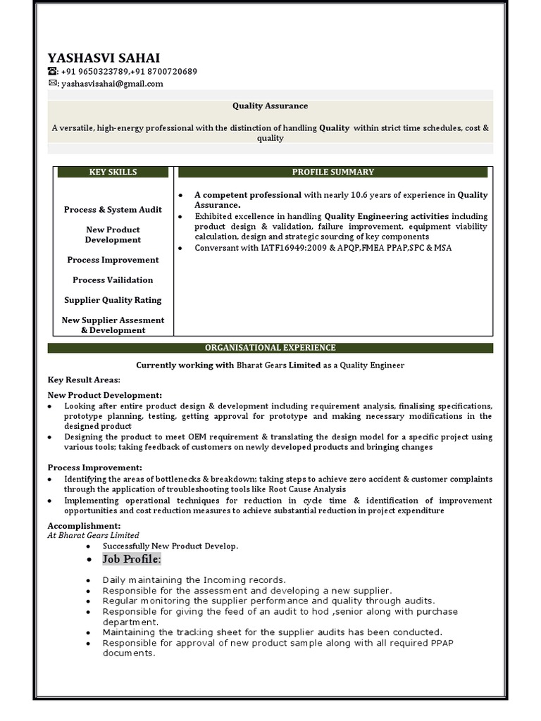 Yash Resume 2 2 | PDF | Quality Assurance | Information Technology ...