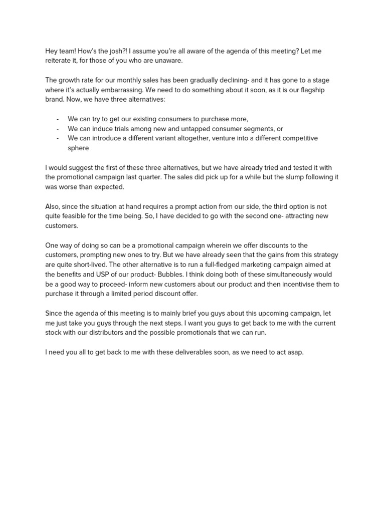 Script I Team Briefing | PDF