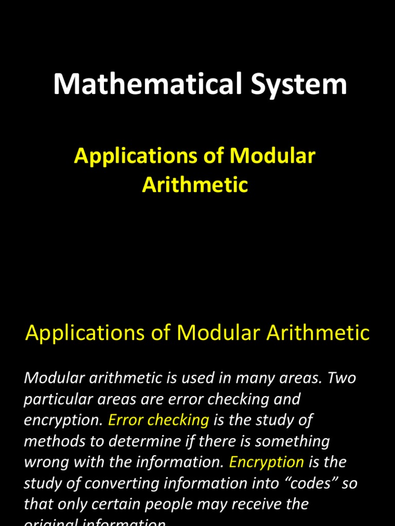 Modular Arithmetic Error Checking | PDF | Encryption | Cipher