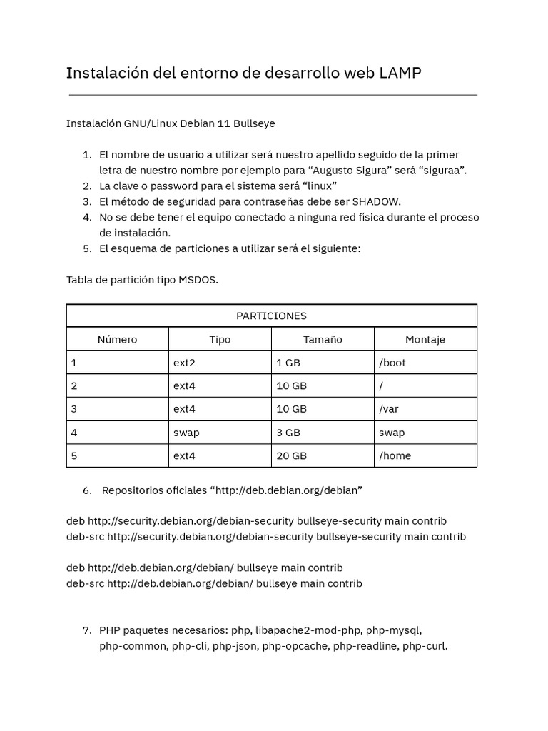 Instalacion Del Entorno de Desarrollo Web LAMP | PDF