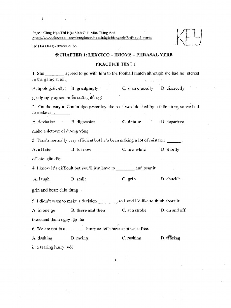 FILE - 20230301 - 162419 - Key Chapter 1 (Lexico) | PDF