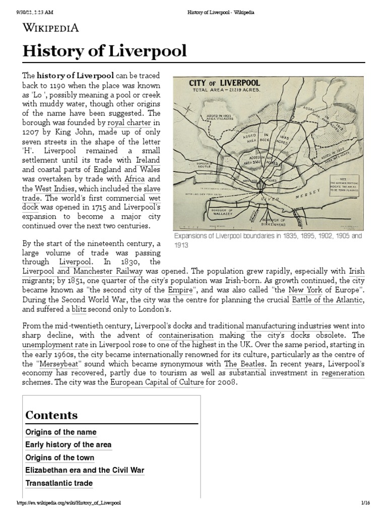 History of Liverpool | PDF