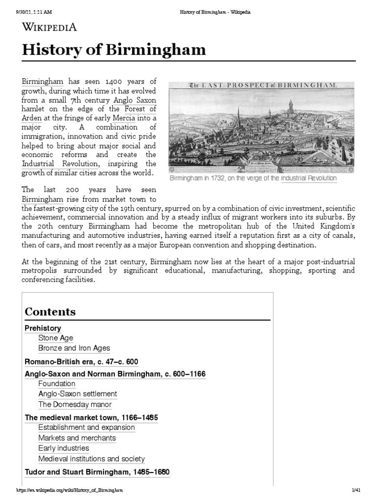 History of Birmingham | PDF | Birmingham | Neolithic