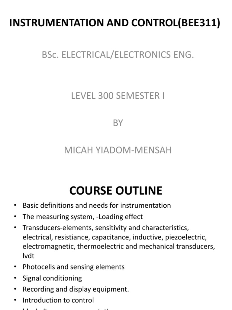 Instrumentation and Control | PDF | Control Theory | Pressure Measurement