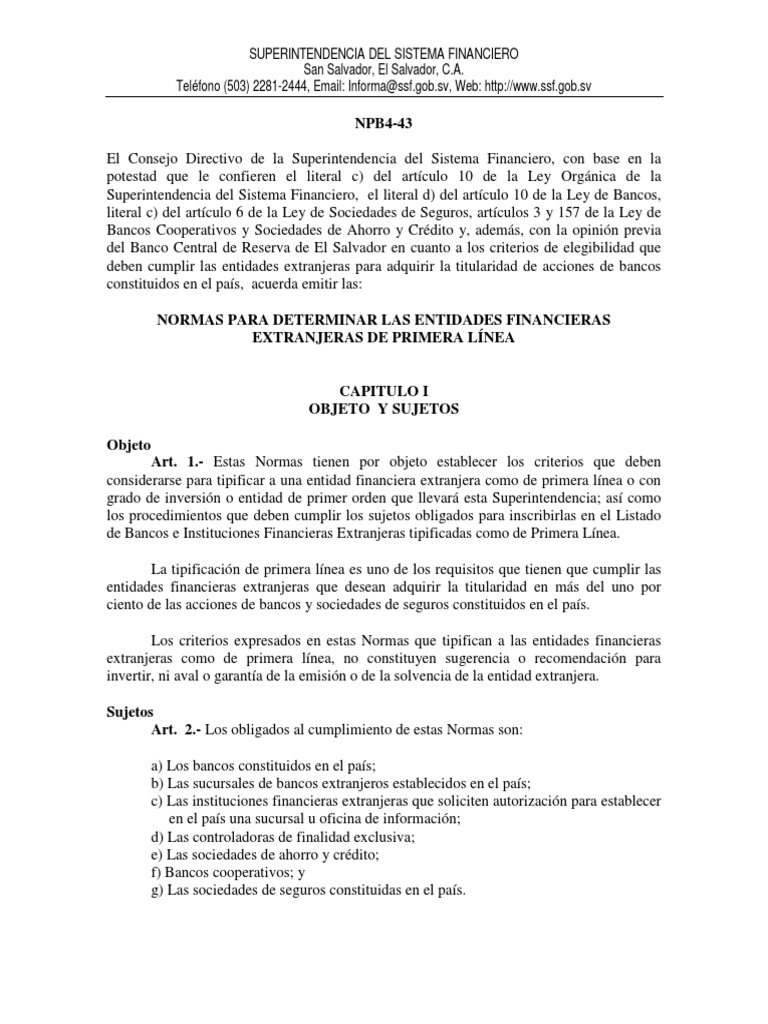 NPB4 43 | PDF | Bancos | Industrias de servicio