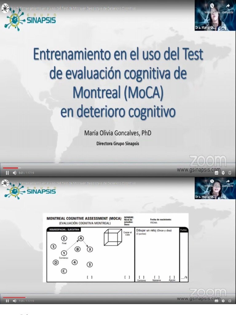 Detalles Test de Moca | PDF | Enfermedad de Alzheimer | Ciencias del ...