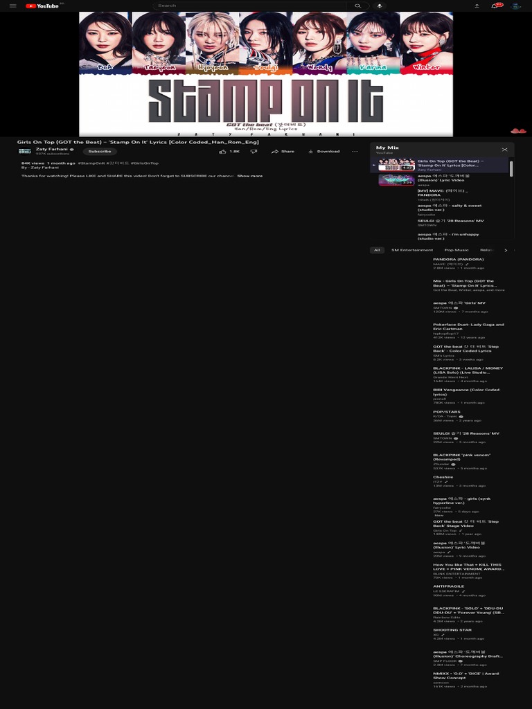 Girls On Top (GOT The Beat) - 'Stamp On It' Lyrics (Color Coded - Han - Rom - Eng) - YouTube ...