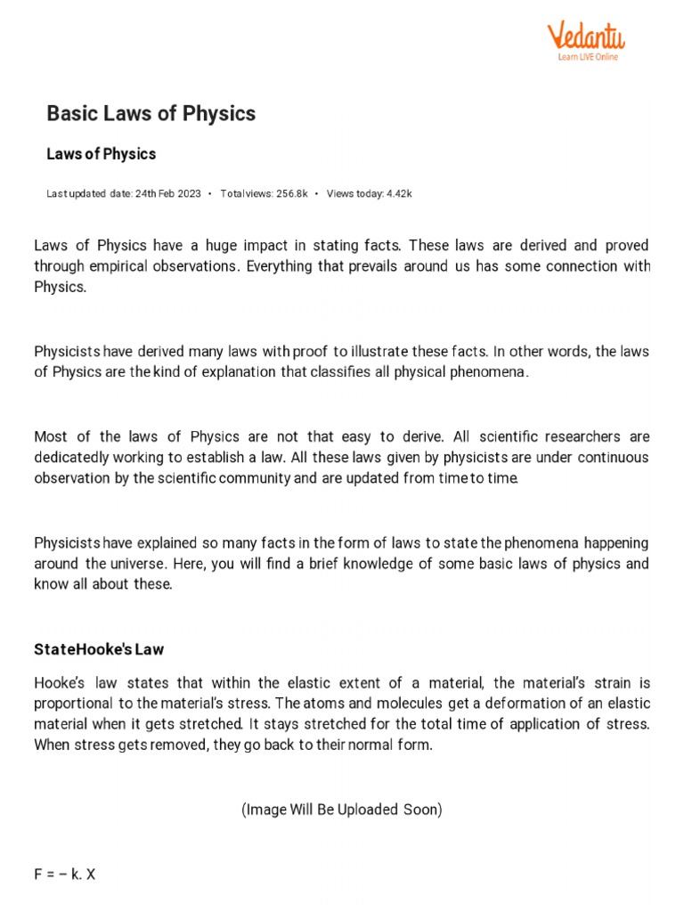 Basic Laws of Physics | PDF