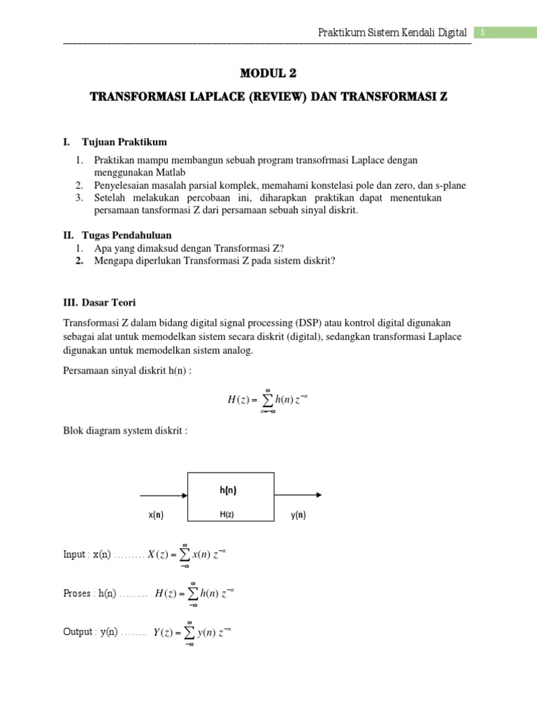 Modul 2 Transformasi Z | PDF