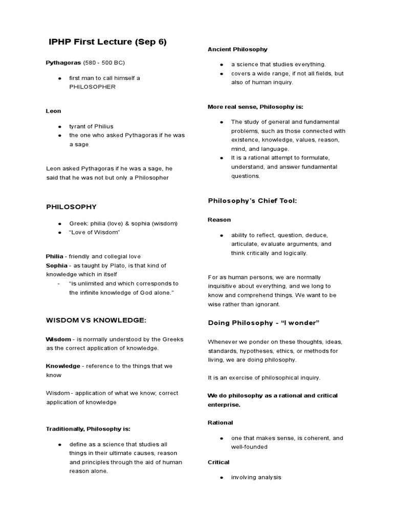 Iphp Notes | PDF | Social Science | Philosophy