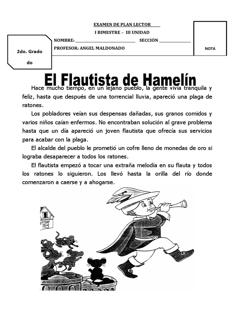 El Flautista de Hamelín para Primaria | PDF