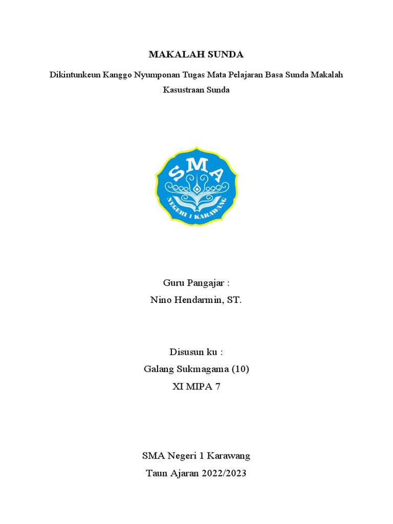 Sastra Sunda | PDF