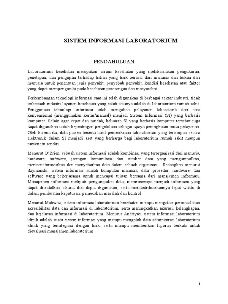 Sistem Informasi Laboratorium | PDF