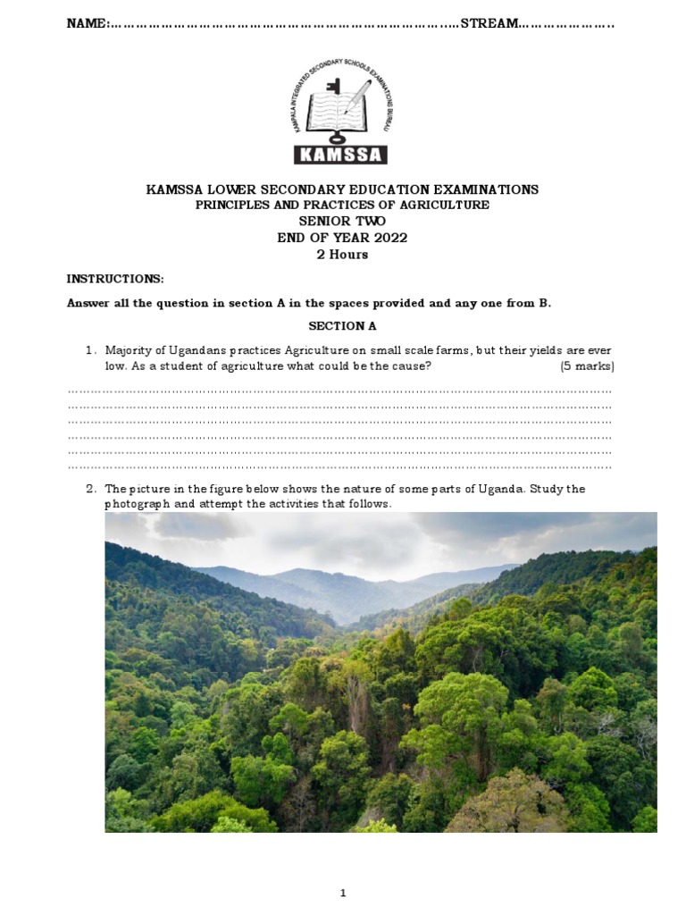 Agri S Papper S.1 New Curriculum - Uganda | PDF | Food Industry | Food ...