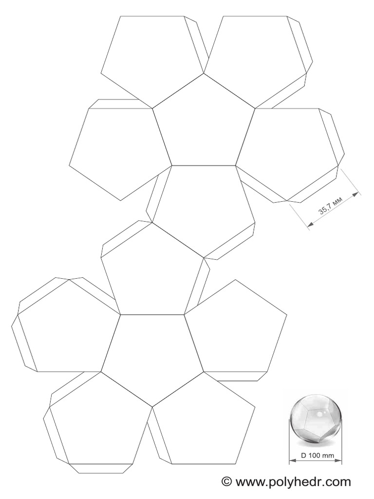 Dodecahedron Shape Net For A Sphere With A Diameter Of 100 Mm Pdf
