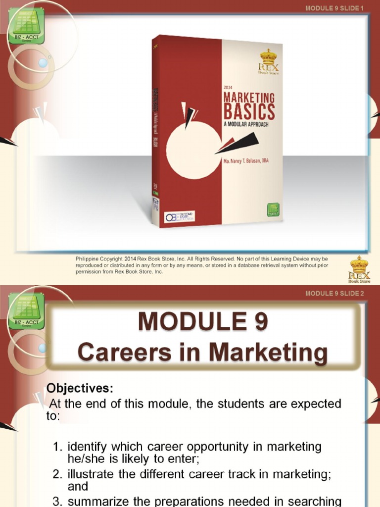 Module 9 Careers in Marketing | PDF