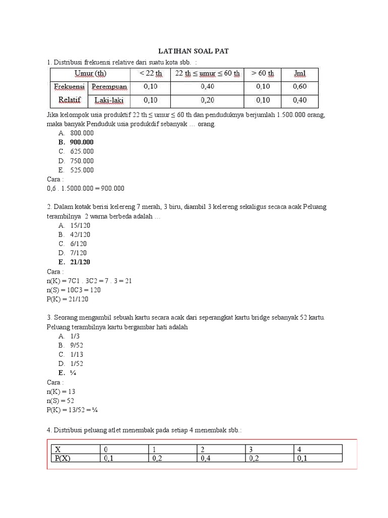 Latihan Soal Pat | PDF