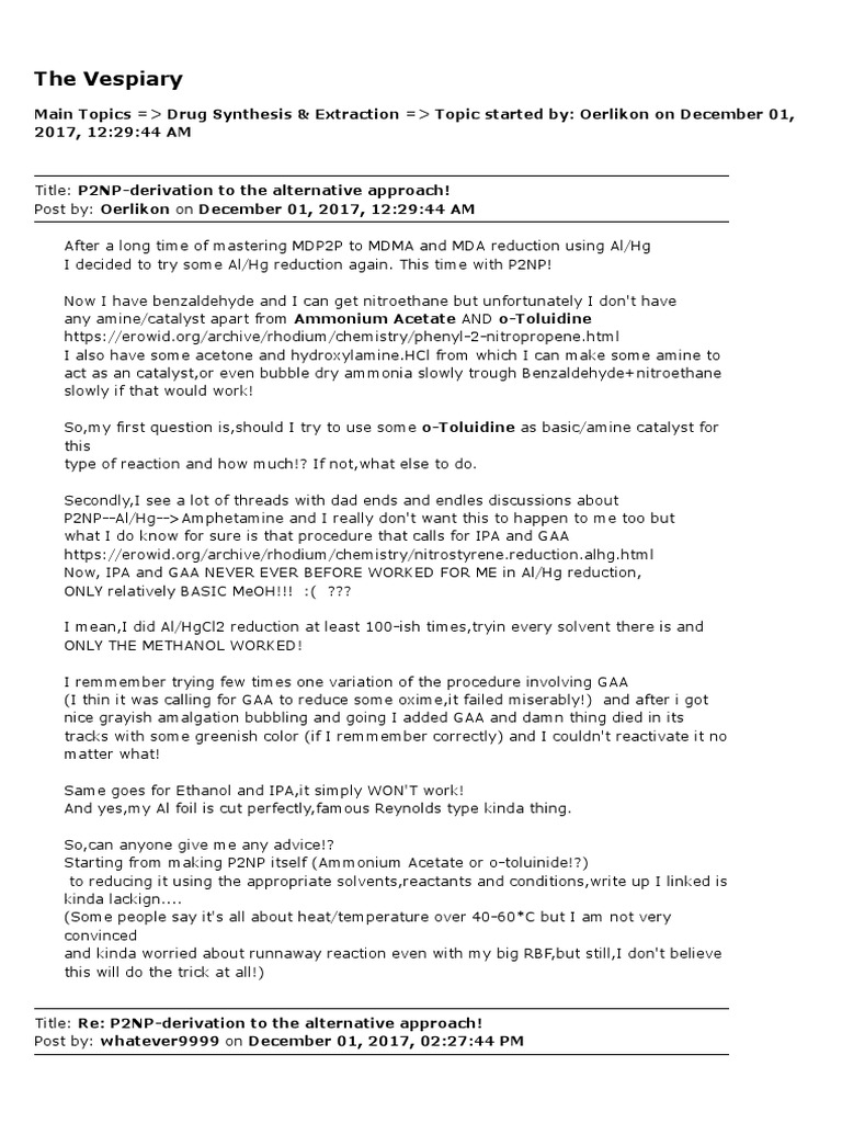 P2NP-derivation To The Alternative Approach | PDF | Amine | Water