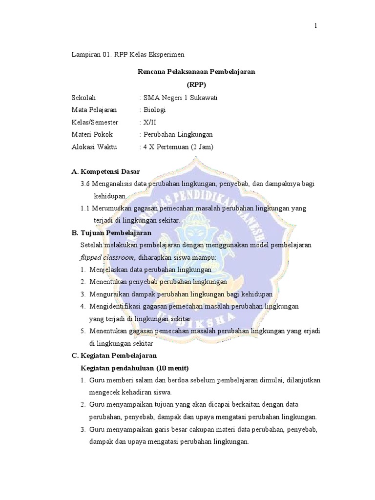 Lampiran RPP | PDF