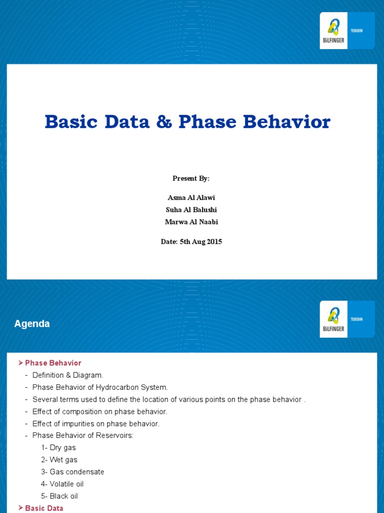 Basic Data Phase Behavior | Download Free PDF | Phase (Matter) | Gases